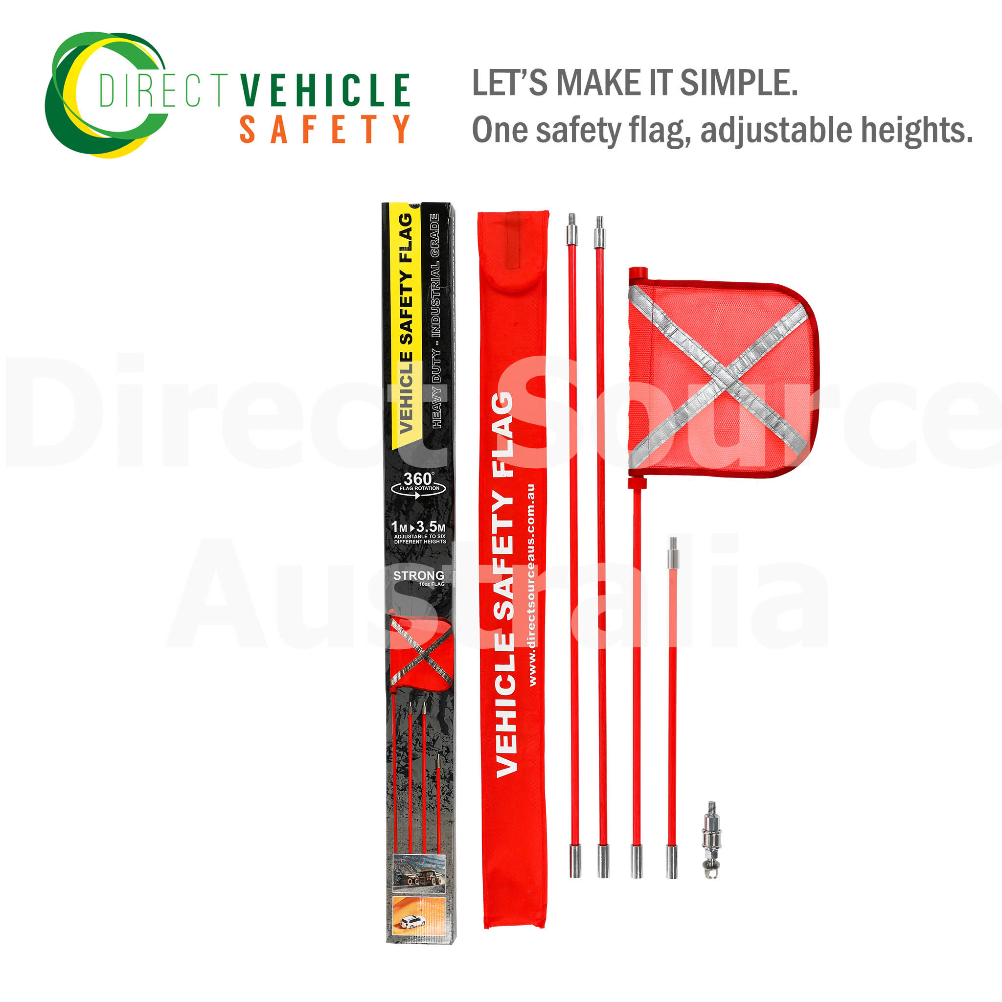 Vehicle safety flags (buggy whips) - Direct Source Australia